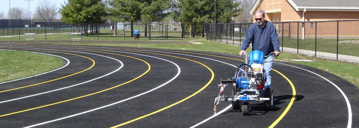 Running Track Striping - Leslie Coatings, Inc. Since 1948